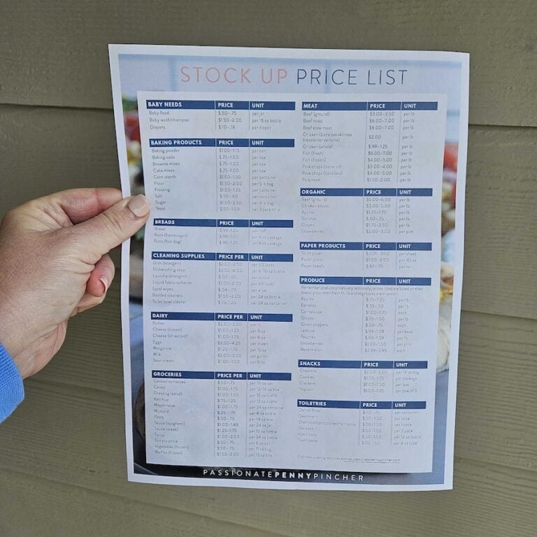 Grocery Stock Up Price List - Find The BEST Price To Stock Up!