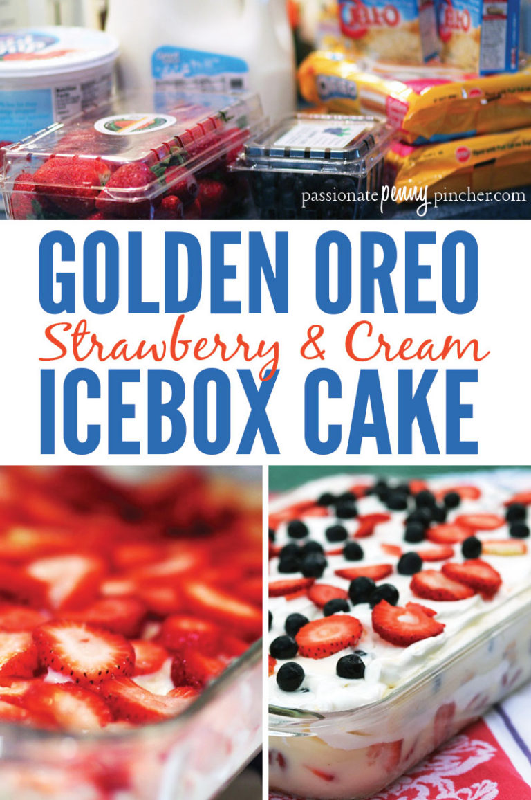 Icebox Cake with Strawberry and Oreo Recipe (No Bake!)