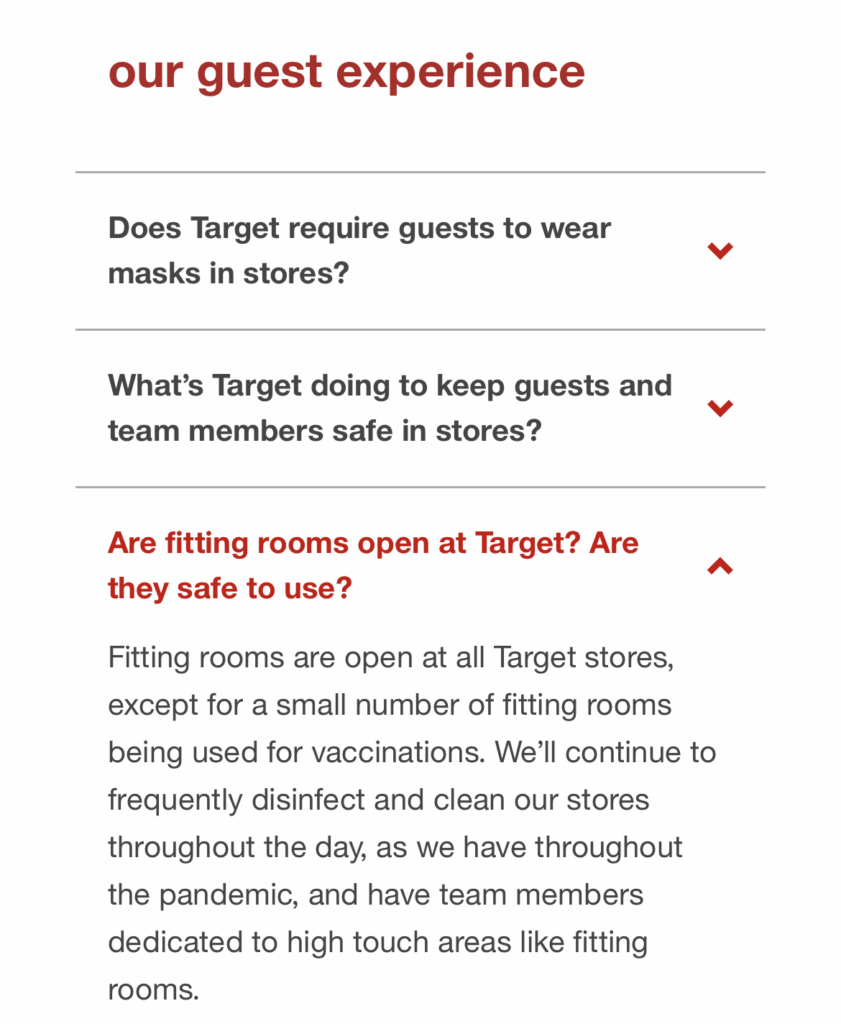 Target Fitting Rooms are Now Open at All Stores Nationwide