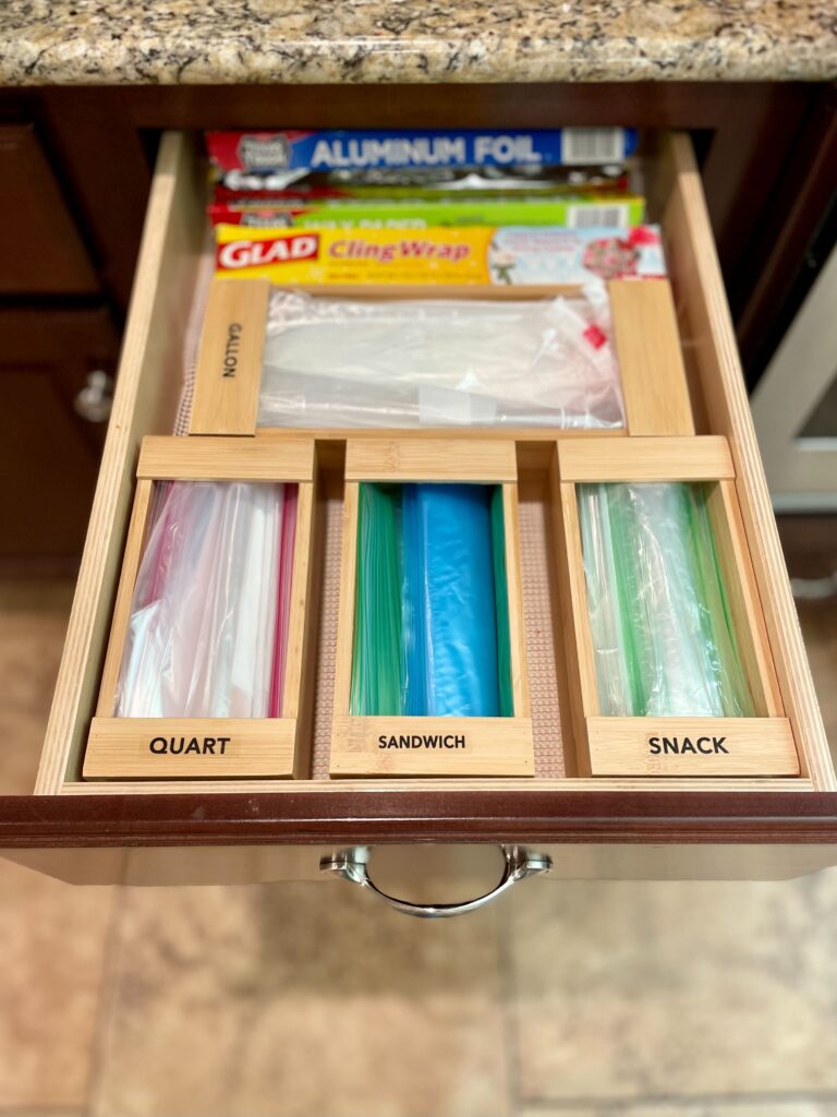 These Storage Bag Drawer Organizers Hold Your Ziploc Bags!