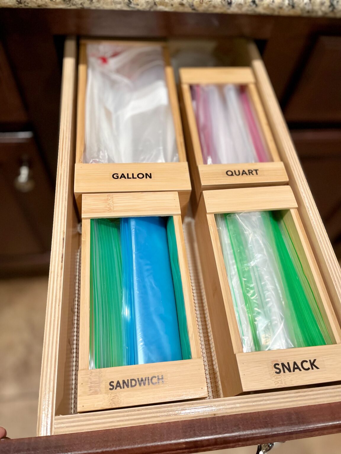 These Storage Bag Drawer Organizers Hold Your Ziploc Bags!