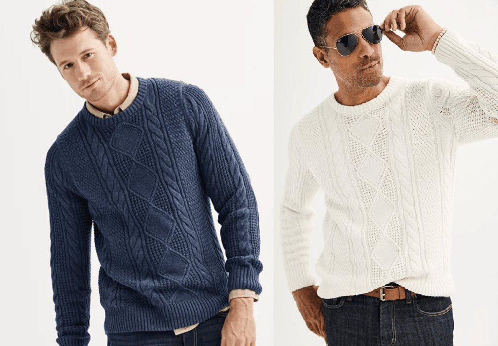 Kohl's | Men's Fisherman and Quarter-Zip Sweaters from $17 (Reg $50!)