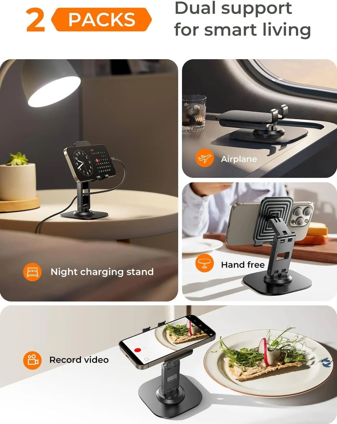 Adjustable Phone Stand for Your Desk (2-Pack) Under $5!