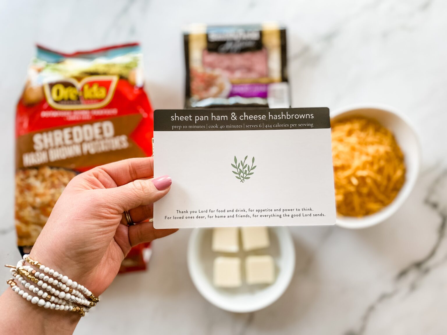Sheet Pan Hashbrowns- Feed a Crowd with this Easy Cheesy Meal