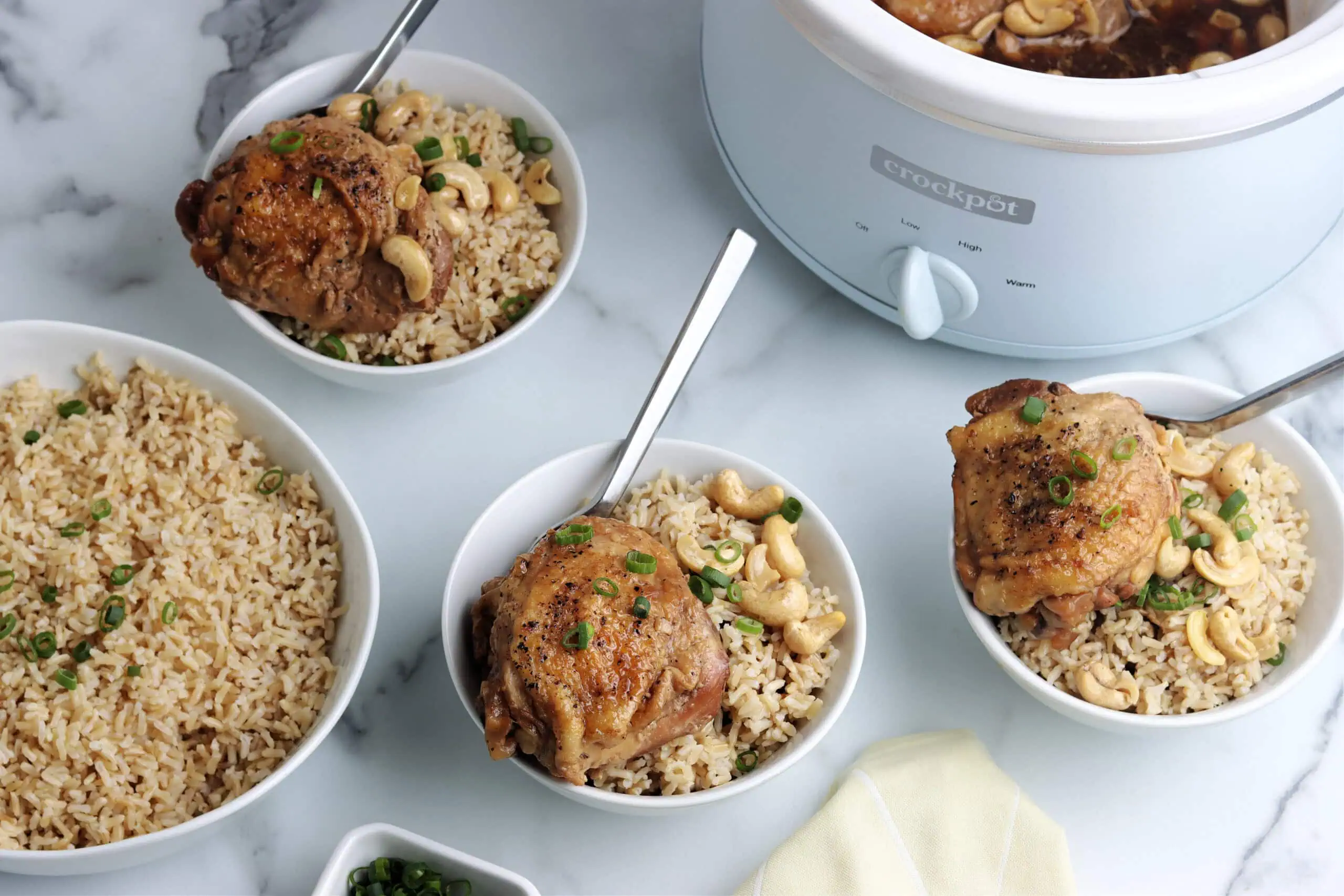 Slow Cooker Cashew Chicken - Get Dinner DONE in 10 minutes!