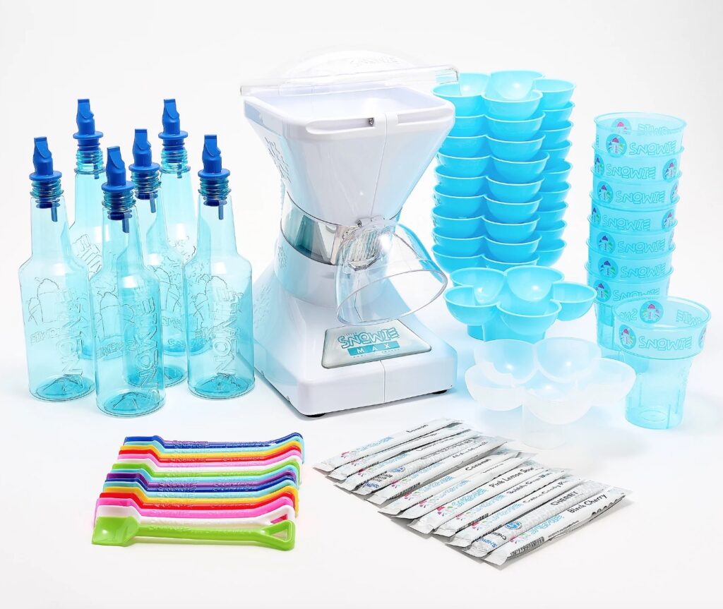 Little Snowie MAX Shaved Ice Machine + Cups, Snow Shovels & Flavors ...
