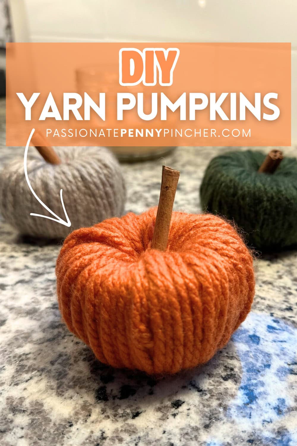 DIY Yarn Pumpkins - How Cute Are These?!