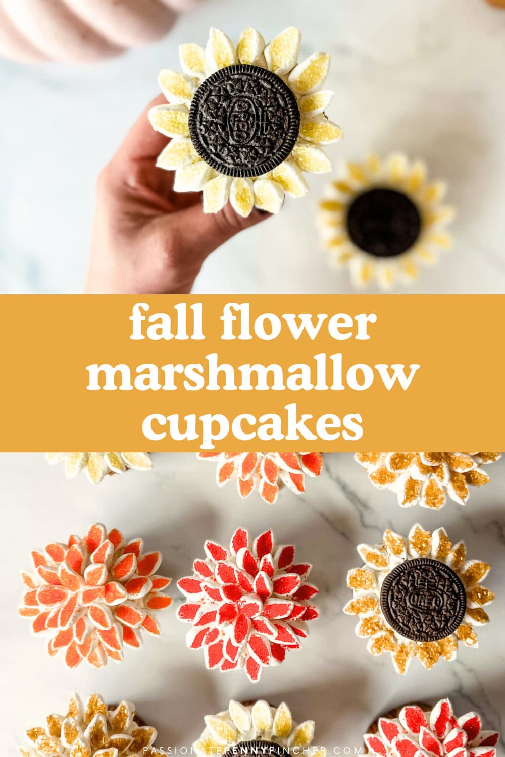 DIY Fall Flower Cupcakes - SO Easy and Adorable!