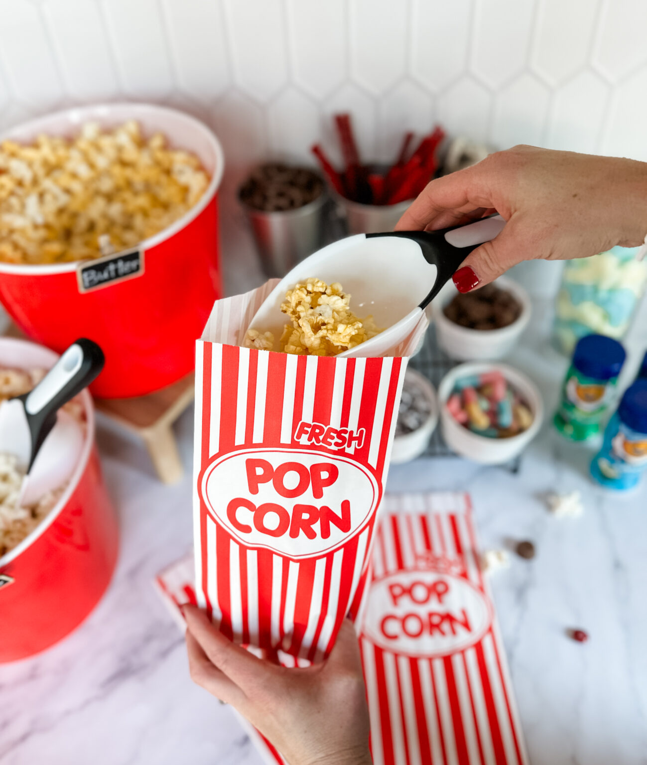 Make Your Own Popcorn Bar with Items from The Dollar Tree!