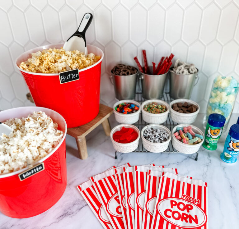 Make Your Own Popcorn Bar with Items from The Dollar Tree!