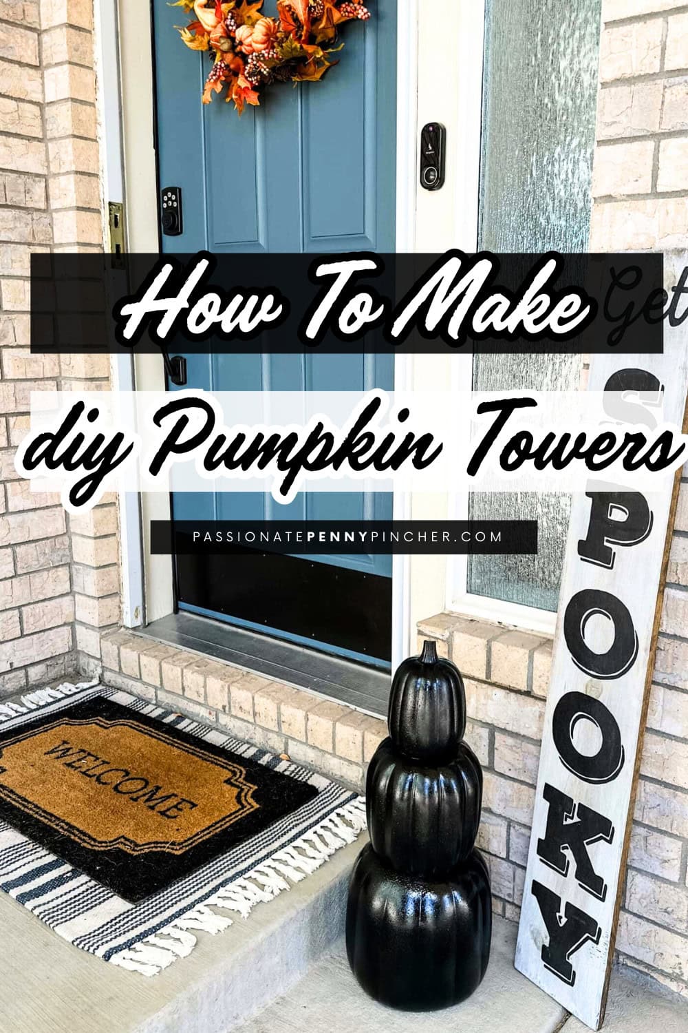 DIY Plastic Pumpkin Tower (SO Easy and Customizable!)