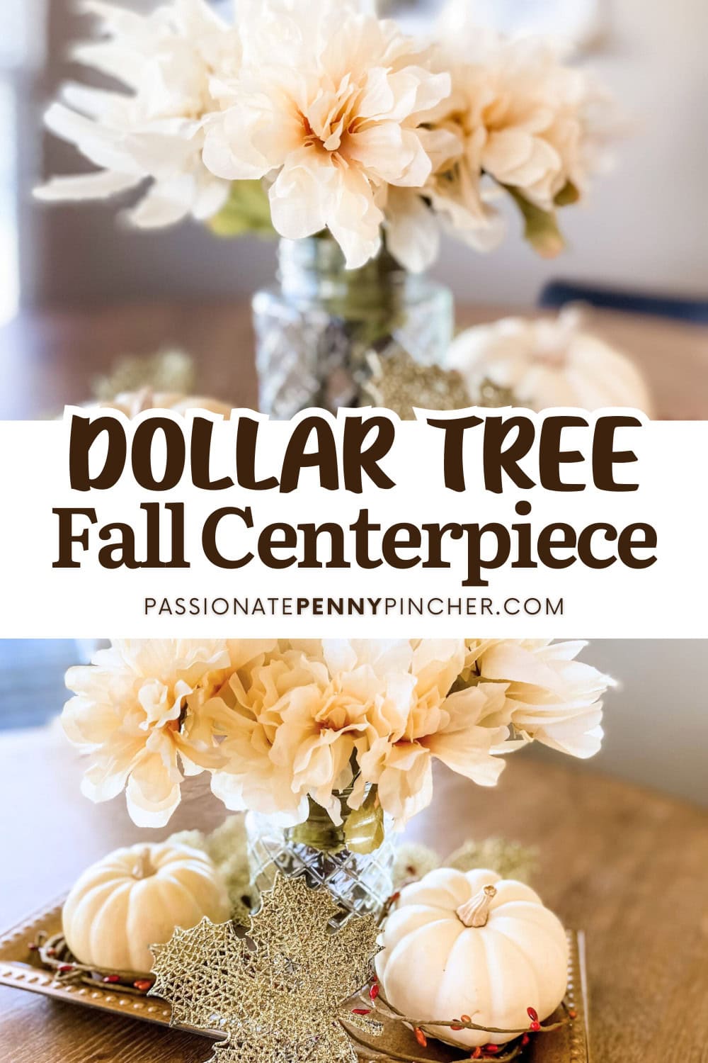 Check out this GORGEOUS Dollar Tree Thanksgiving Centerpiece!