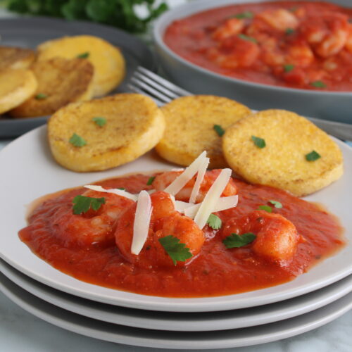 Shake Up Your Menu Plan With This Yummy Italian Shrimp Over Polenta!