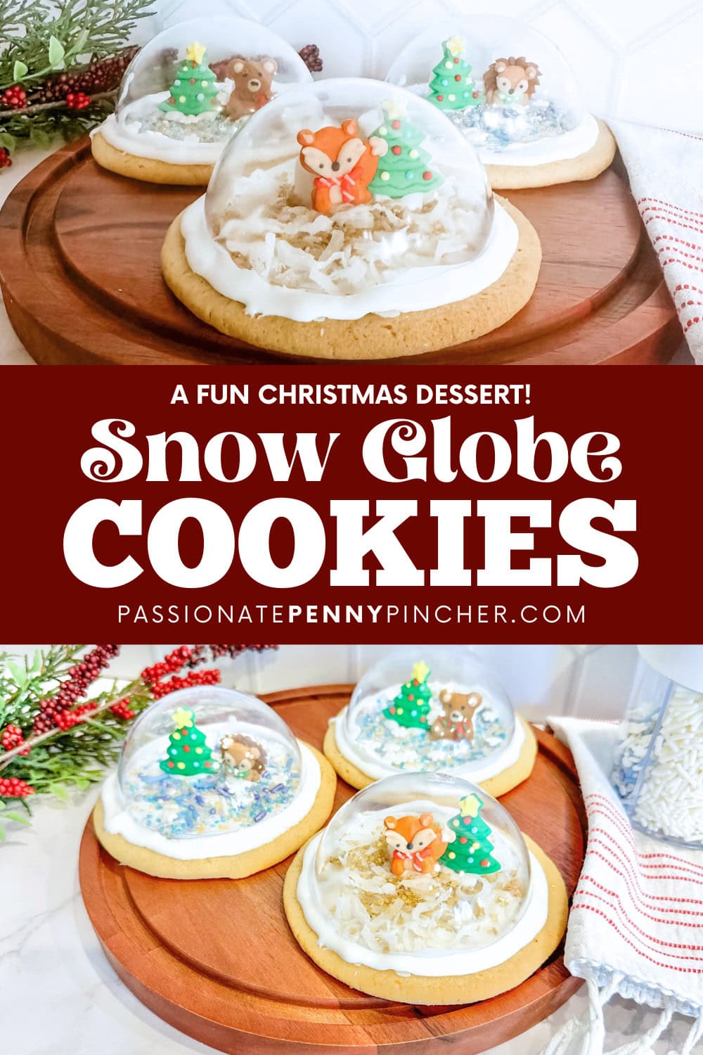 How Cute Are These Snow Globe Cookies?! Perfect for Christmas Parties!