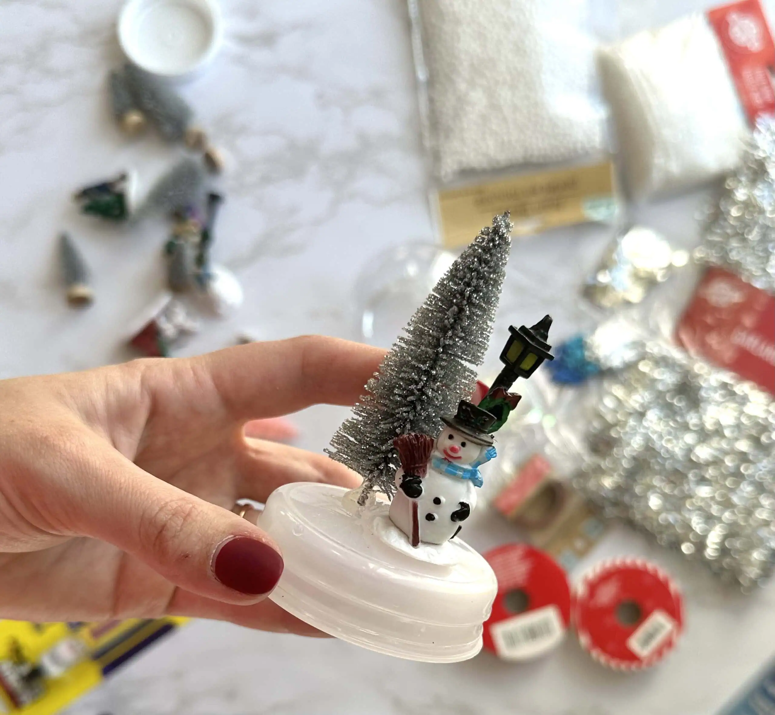Make This Festive Christmas Craft - DIY Dollar Tree Snow Globes!