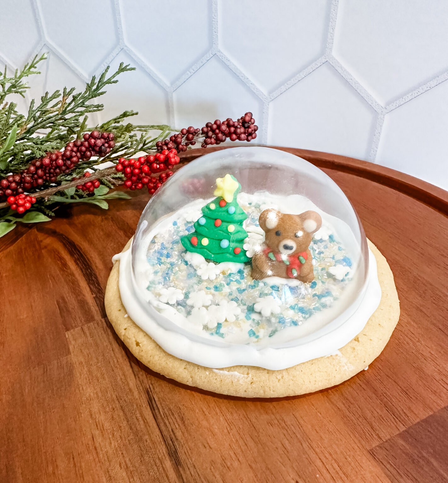 How Cute Are These Snow Globe Cookies?! Perfect for Christmas Parties!