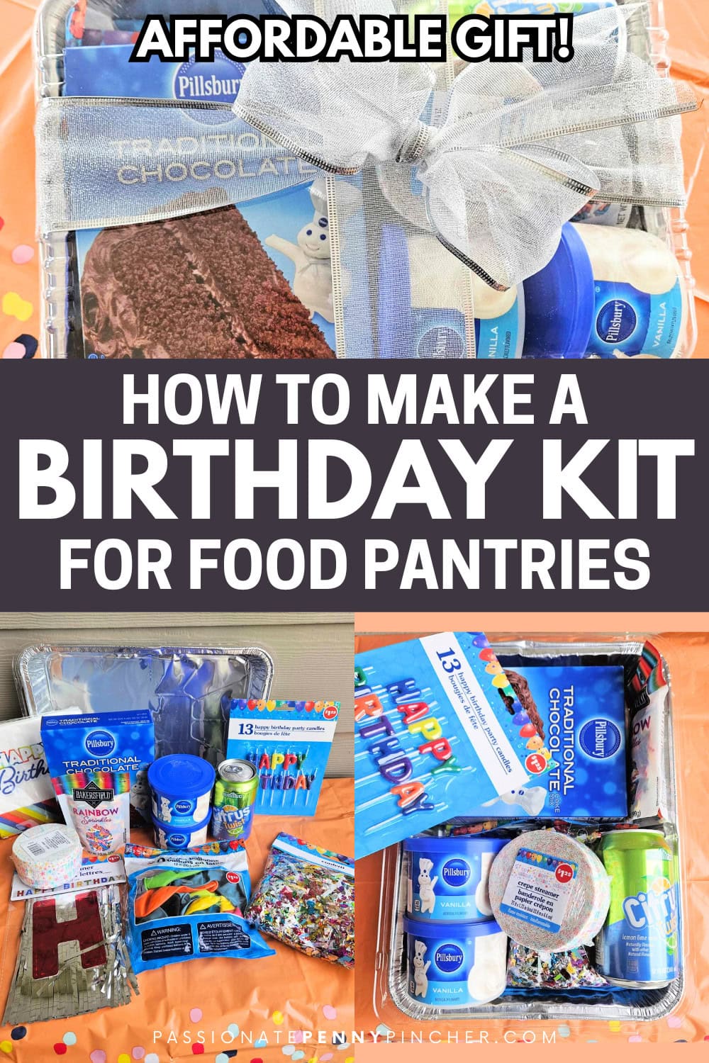Make a Birthday Cake Kit for Food Pantries!