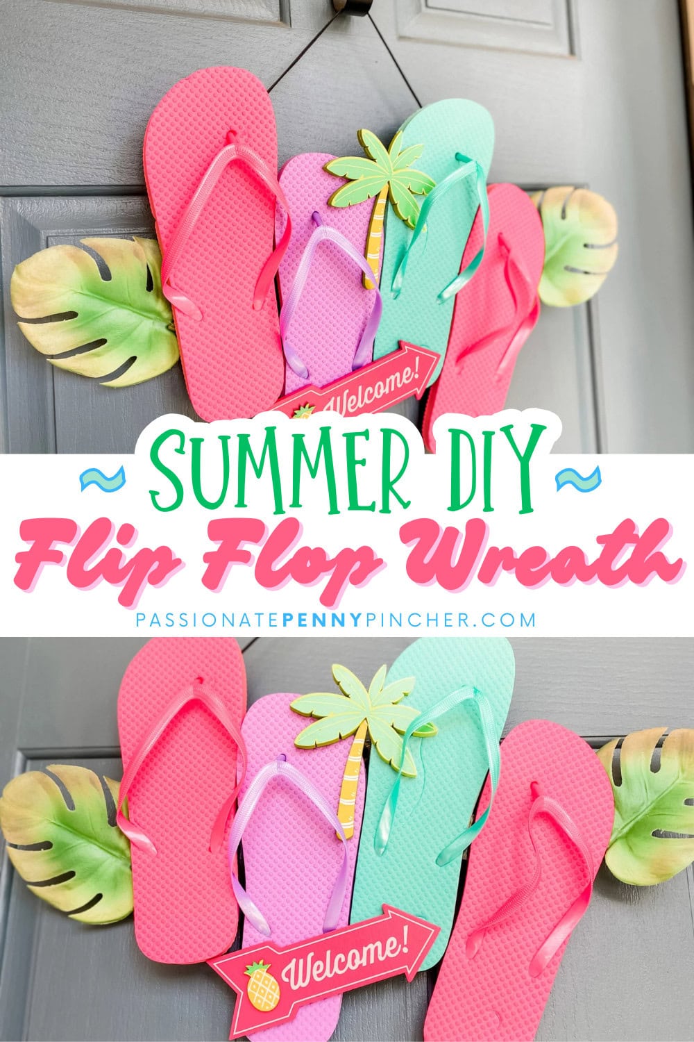 Celebrate National Flip Flop Day with this DIY Flip Flop Wreath!