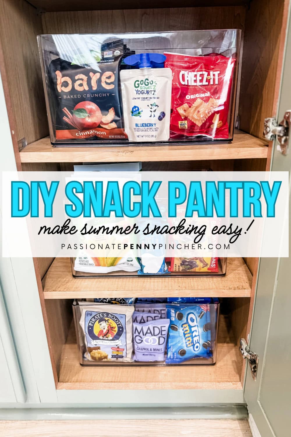 Try This Pantry Snack Station To Keep Kids Snacks Organized!