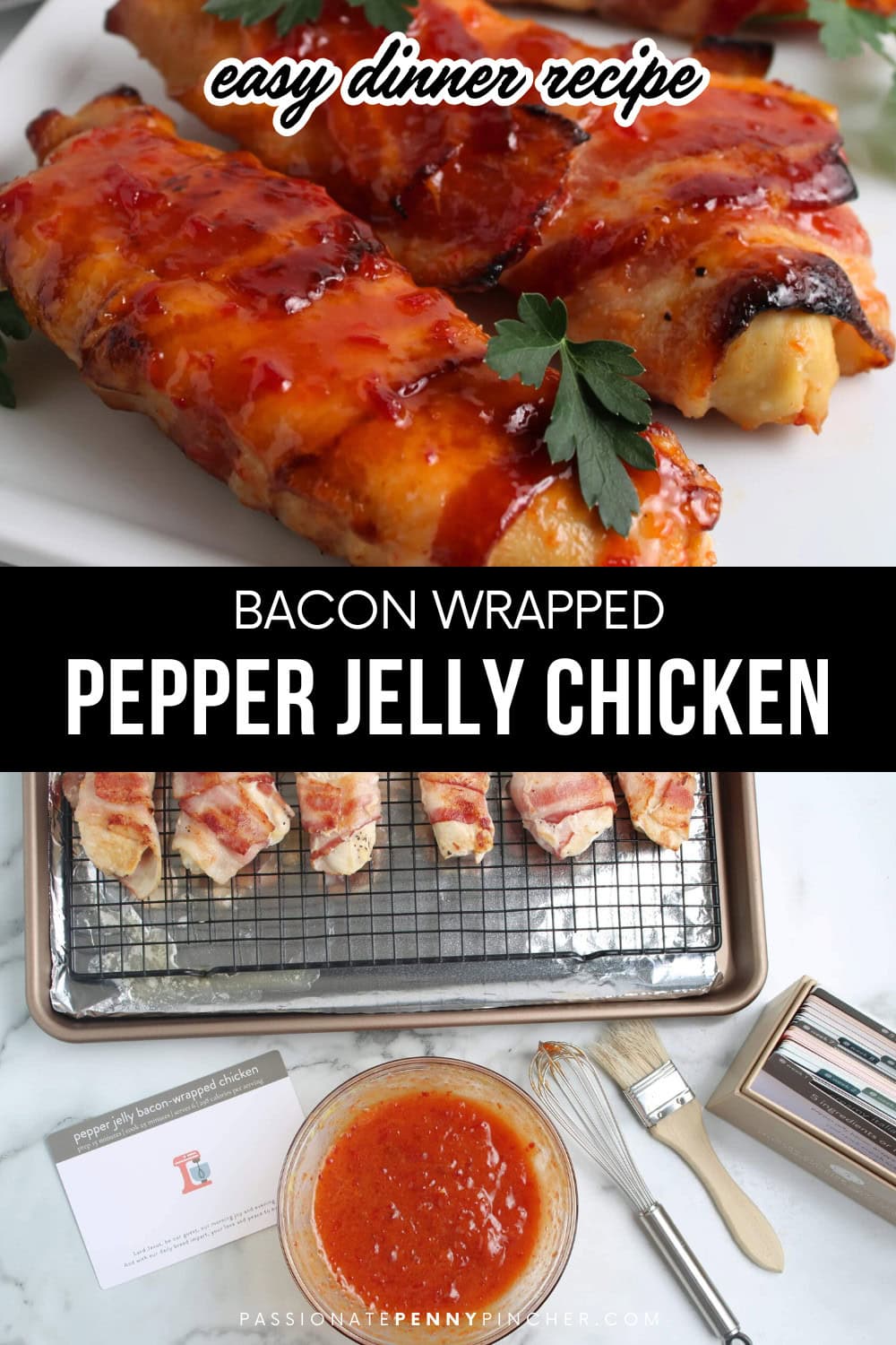 Pepper Jelly Bacon-Wrapped Chicken?! Yes, Please!