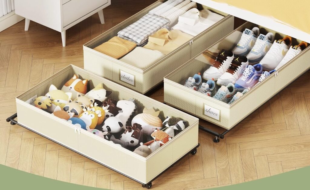 Under Bed Storage 2-Pack with Wheels JUST $18! (Reg $30)