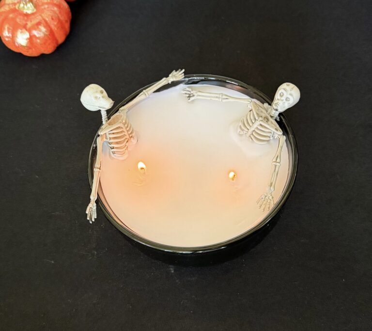 Dollar Tree DIY - Spooky Skeleton "Hot Tub" Candle!