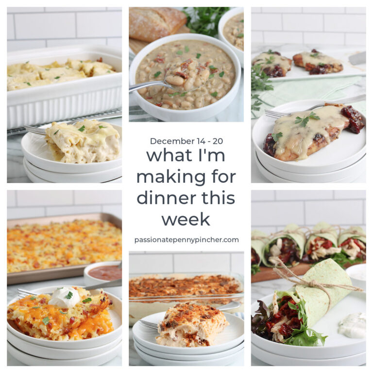 December Menu Plan + FREE Menu Calendar Printable!