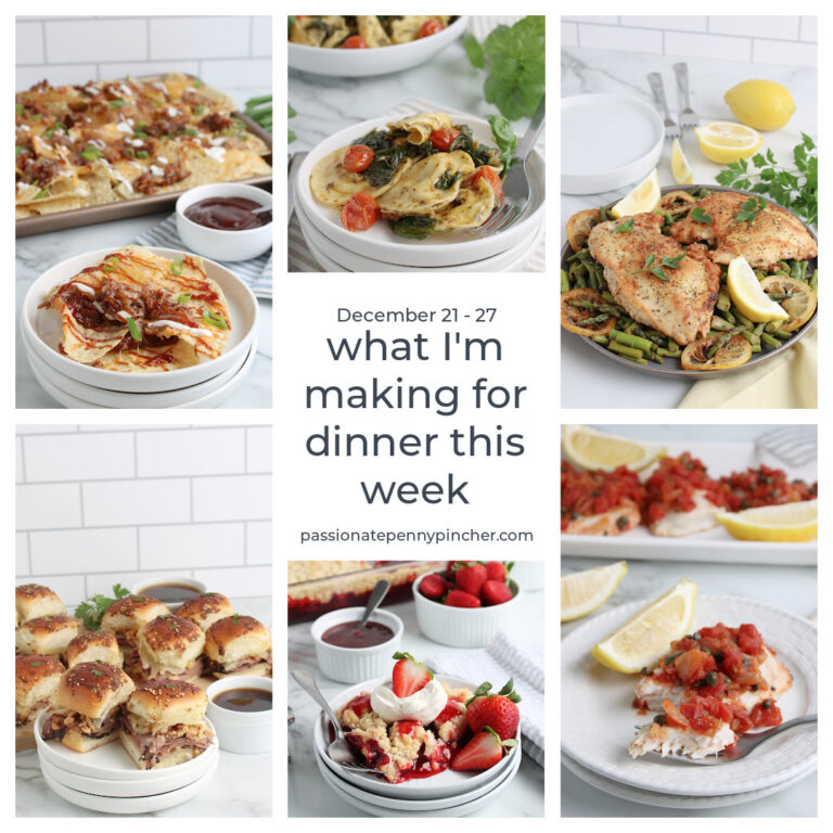 December Menu Plan + FREE Menu Calendar Printable!