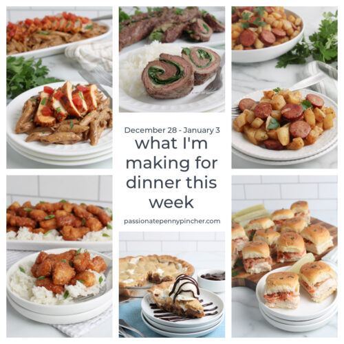 December Menu Plan + FREE Menu Calendar Printable!