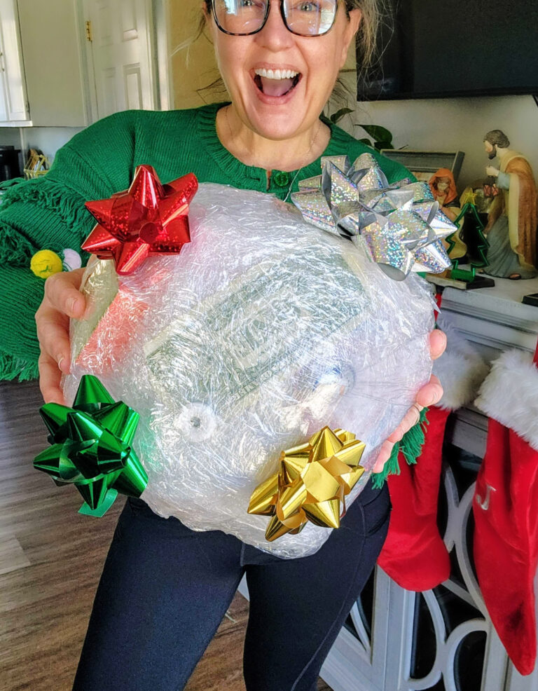 Saran Wrap Ball Game How-To + With Gift Ideas
