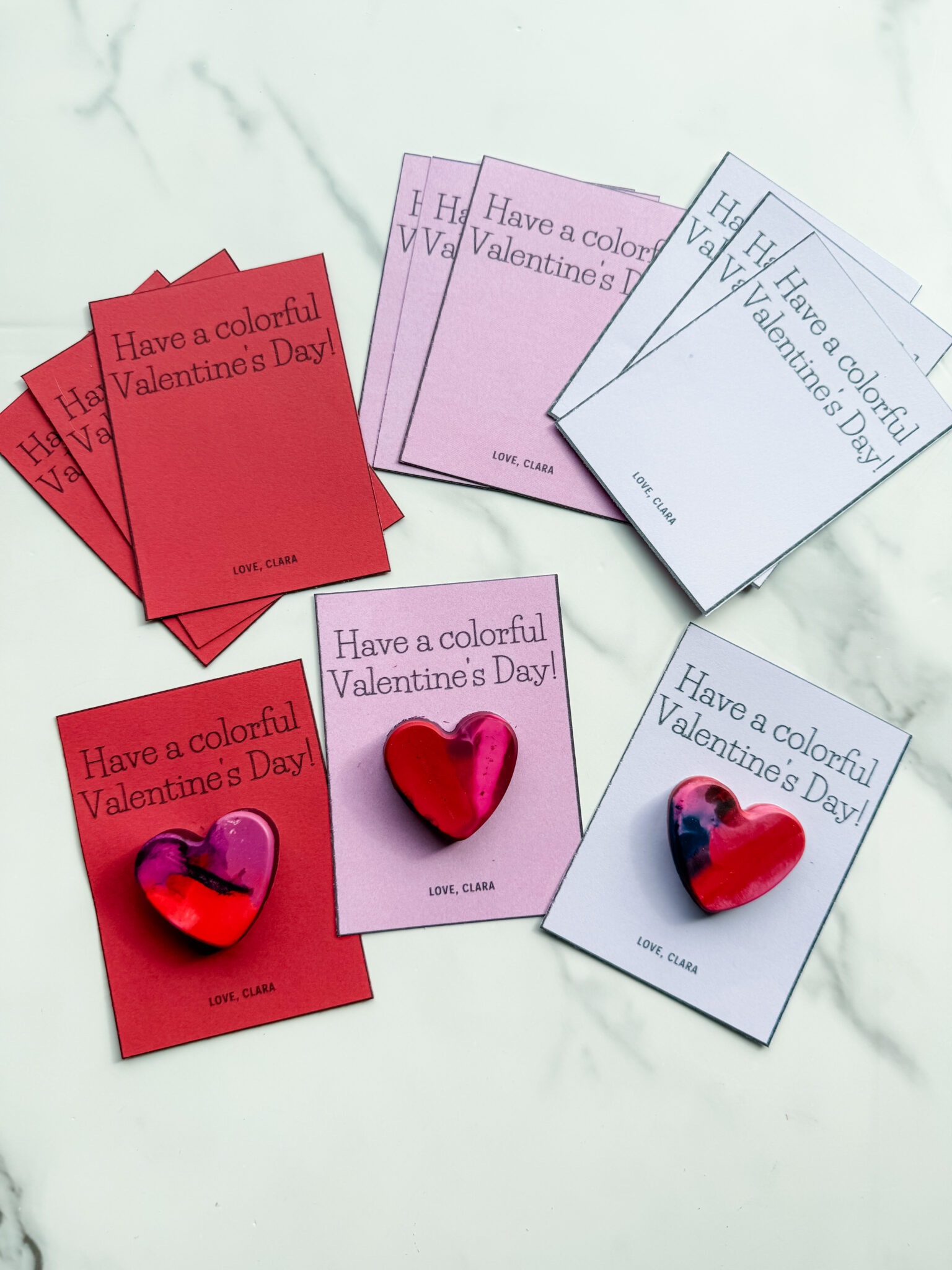 Easy Homemade Valentines with Valentine Crayon Hearts!