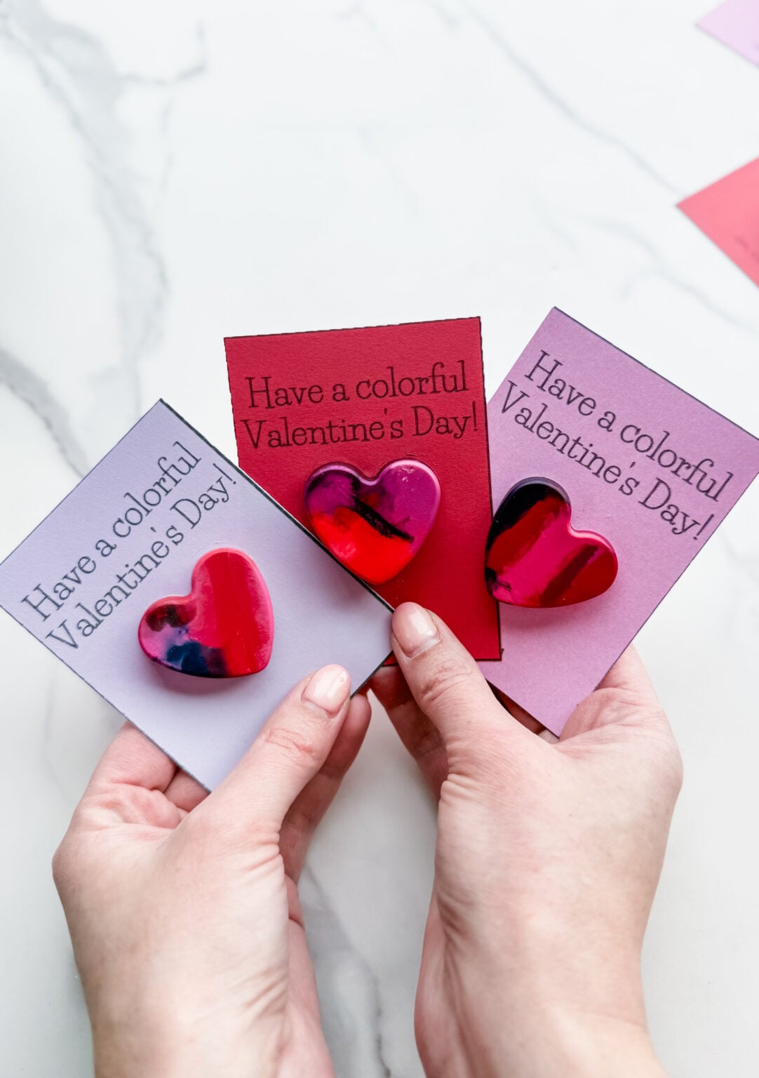 Easy Homemade Valentines with Valentine Crayon Hearts!