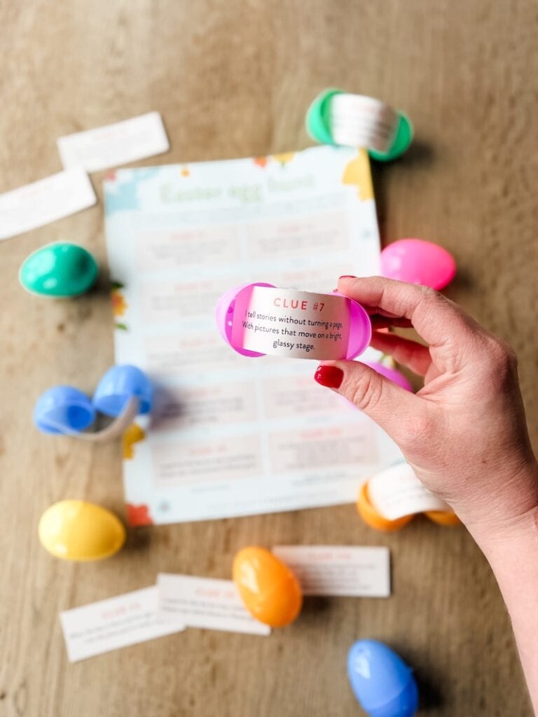 Get your FREE Easter Egg Scavenger Hunt (With Printable Clues!)